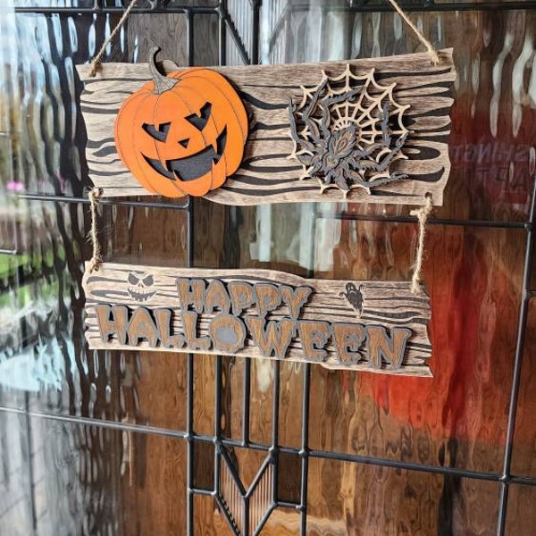 Halloween Sign. Laser Cut Files SVG, PDF, CDR Digital Product - Etsy