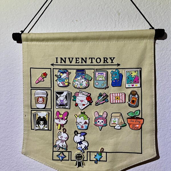 Inventory Enamel Pin Display Canvas Banner - Etsy