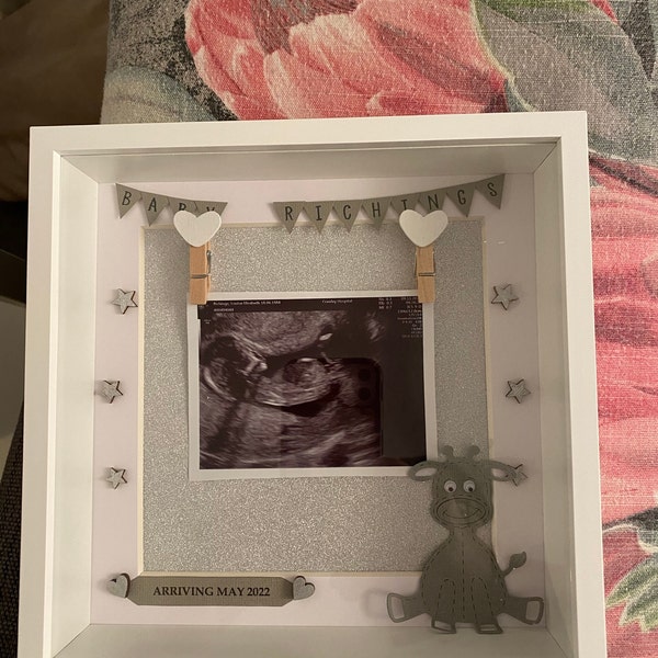 Personalised Baby Scan Frame/ Baby Scan Photo Frame/ First Scan, 20 ...