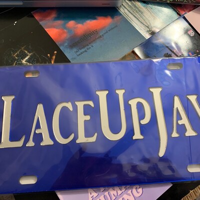 Custom Mirror dark Blue License Plate, Car Tag, Personalized Car Tag ...