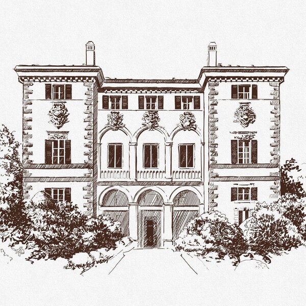 Hand Drawn Wedding Venue Map Invitation, Custom Wedding Map ...