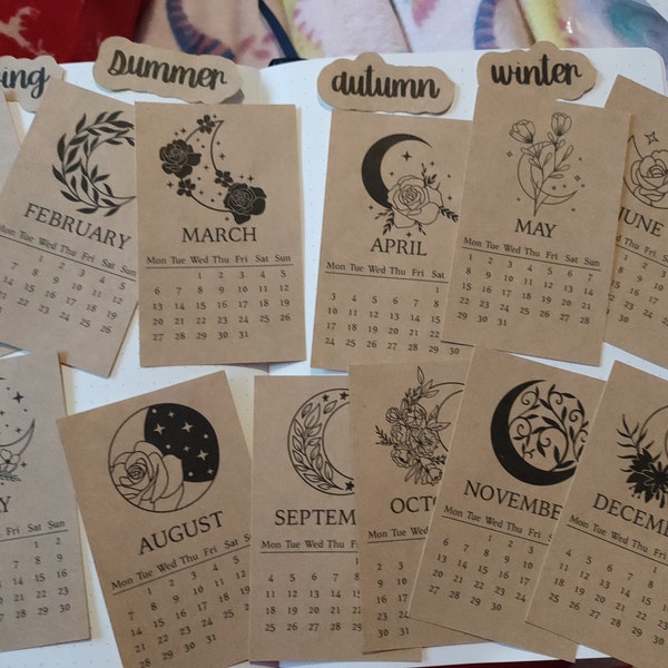 Months of the Year Planner Stickers, Torn Paper Stickers, Magazine ...