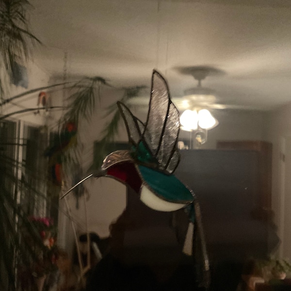 Stained Glass 3D Hummingbird Suncatcher - Etsy