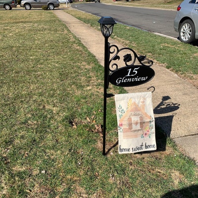 Camp/rv Sign With Flag Holder and Solar Light 48 - Etsy