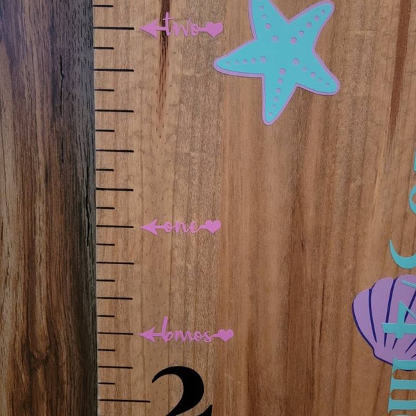 Height Marker for Growth Chart Ruler Vinyl Decal Arrow in Script ...