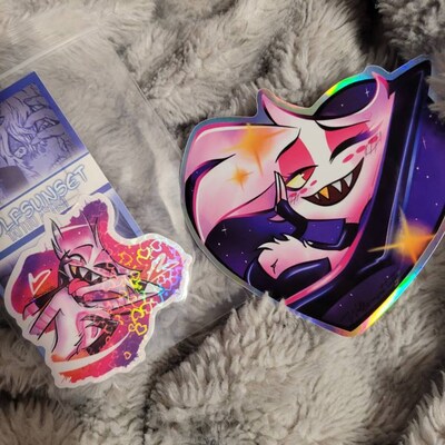 Alastor stayed Gone Hazbin Hotel hollographic Keychain - Etsy