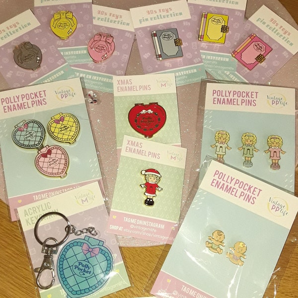 POLLY POCKET Tale BOOK - Polly Pocket Hard Enamel Pin Pin Pink, Yellow ...