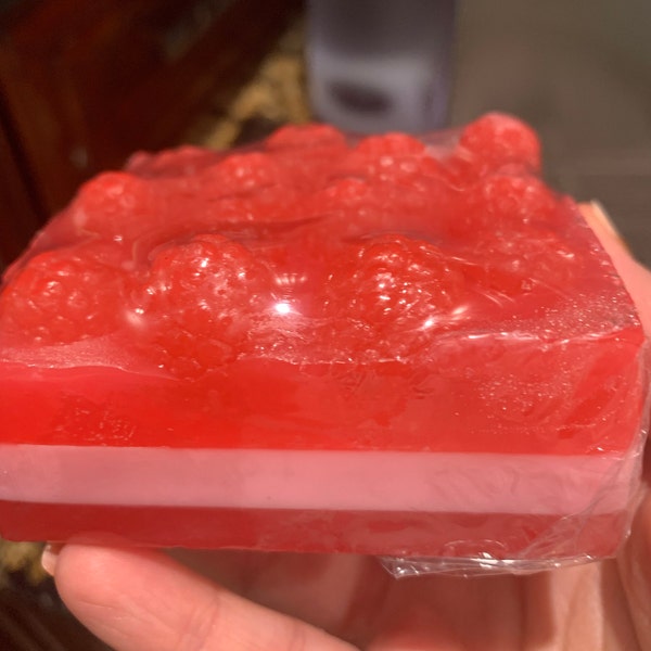 Soap Bar Raspberry Blitz - Raspberry Soap, Gift for Her, Best Friend ...