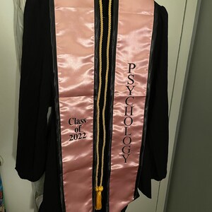 A Custom Satin Graduation Sash & Stoles Graduation Gifts - Etsy