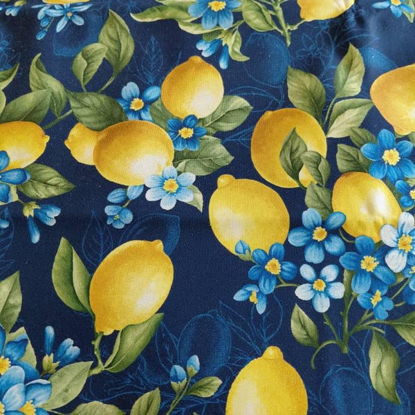 Pretty Lemons. Cotton Fabric. 4 Options of Ginghams, Clusters, and ...