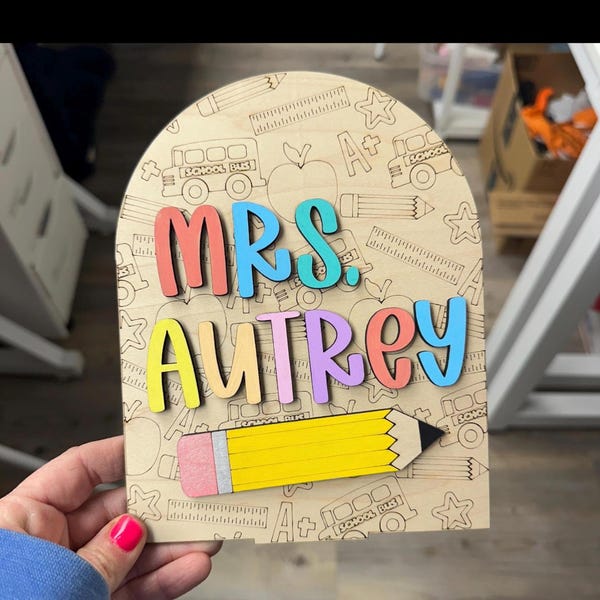 Personalized Hippie Flower Classroom Door Sign Boho Classroom Decor for ...