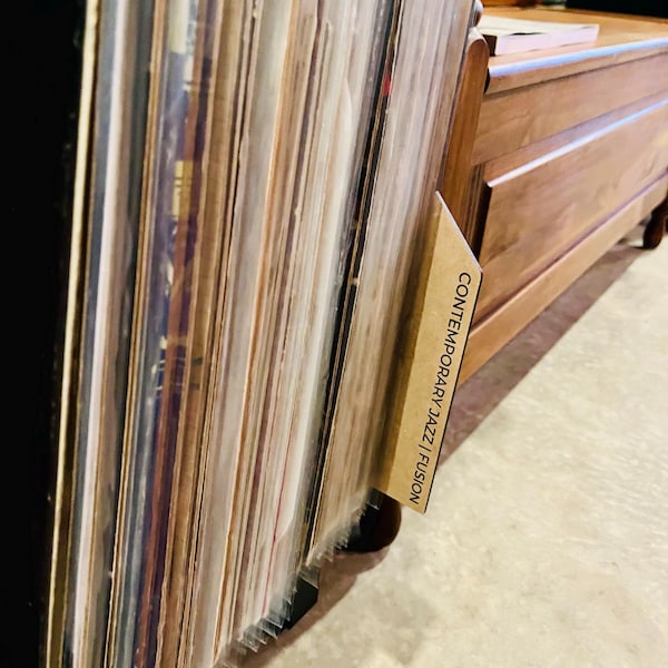 Vinyl Record Dividers, Classic Tab Record Dividers, Laser Cut MDF, Made ...
