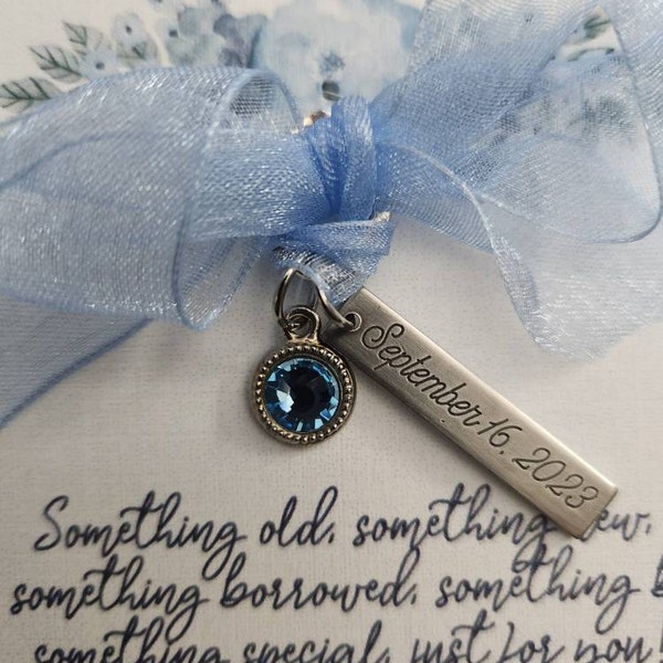 Engraved Bride Gift From Mom Friend, Something Blue for Bride ...