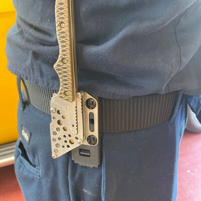 Small Curve Striped Utility Knife Fixed Blade Razor Unique Custom ...