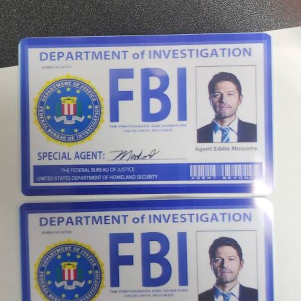 Supernatural FBI Badge "jay Z" AKA Crowley - Etsy
