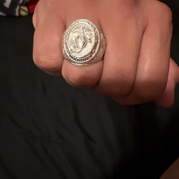 Catholic Raphael Angel Sacred Heart Ring 925 Sterling Silver 25 Grams ...
