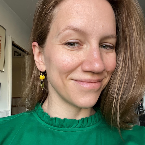 Handcrafted Resin Lily of the Valley Earrings | Unique and Elegant ...