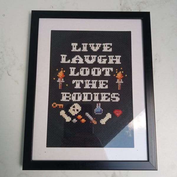 Live Laugh Loot the Bodies Cross Stitch Pattern - Etsy