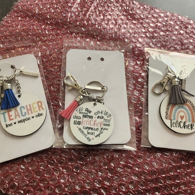 Personalized Teacher Keychains, Keychains, Custom Teacher Keychain ...