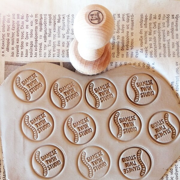 Custom Ceramic Logo Stamp for Fresh Clay, Ceramic Signature Stamp ...
