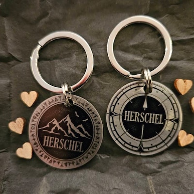 Nordic Viking Dog Tag, Norse Viking Runes Keyring, Tribal Celtic Aztec ...