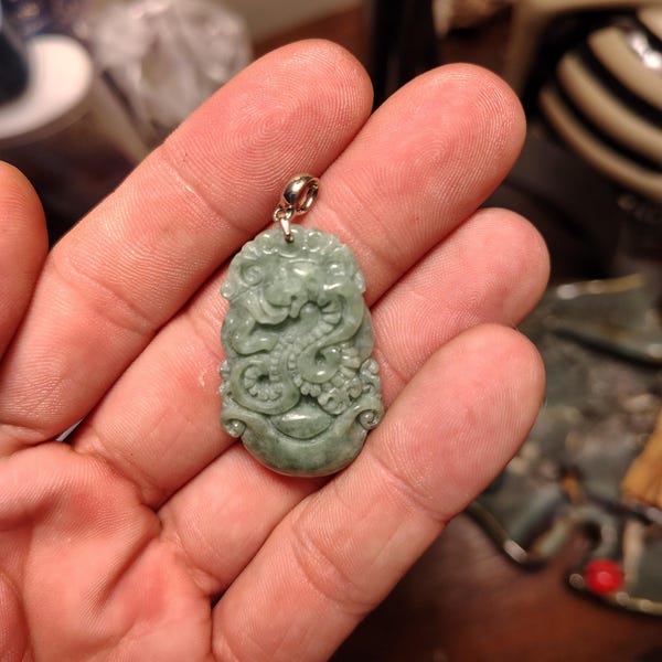 Real Black Jade Pixiu Piyao Couple Pair Matching Necklace, Chinese ...