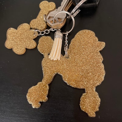 Customizable Poodle Keychain Personalized Poodle Keychain - Etsy