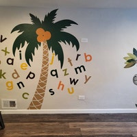 Alphabet Palm Tree Wall Decal: Nursery ABC Decor - Etsy Canada