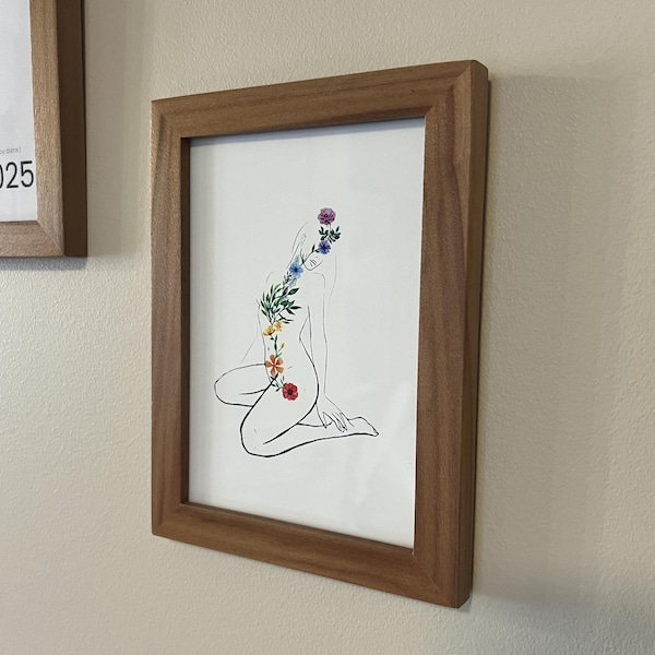 Natural WILLOW Picture Frame in Peewee Style- Choose Size: 2x2 up to ...