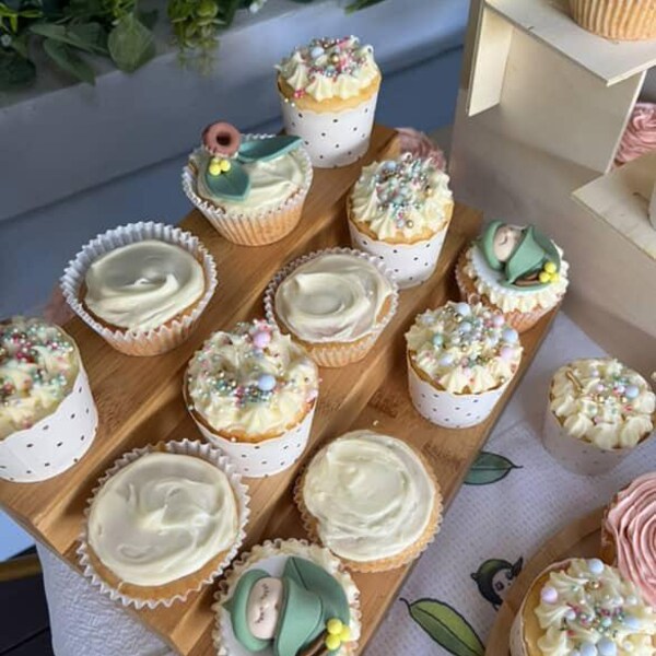 4 X Wattle Leaf Cake and Cupcake Toppers, Fondant Icing Wattle Cake ...