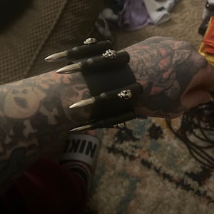 Leather Choker With Bullets.gothic Punk Biker Cosplay - Etsy