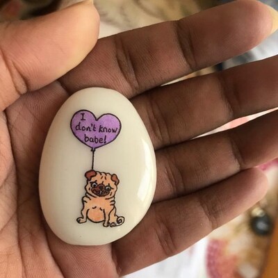 Pug Heart Personalised Friendship Good Luck Keepsake - Etsy