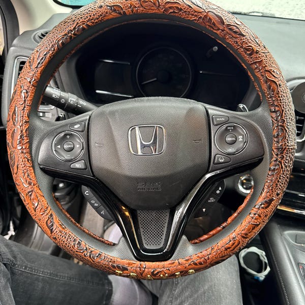 Cute Red Cherry Flower Steering Wheel Cover for Women,custom Text Anti ...