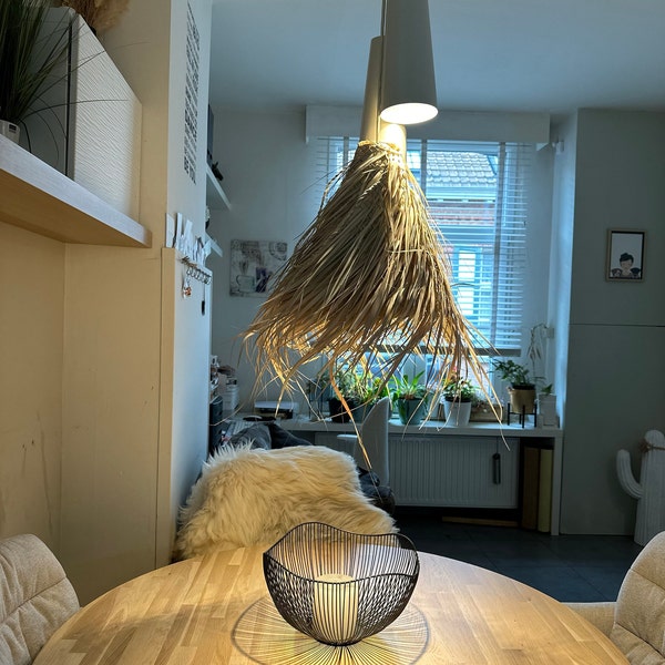 Natural Raffia Table Lamp, Natural Raffia Lamp, Raffia Lampshade, TABLE ...