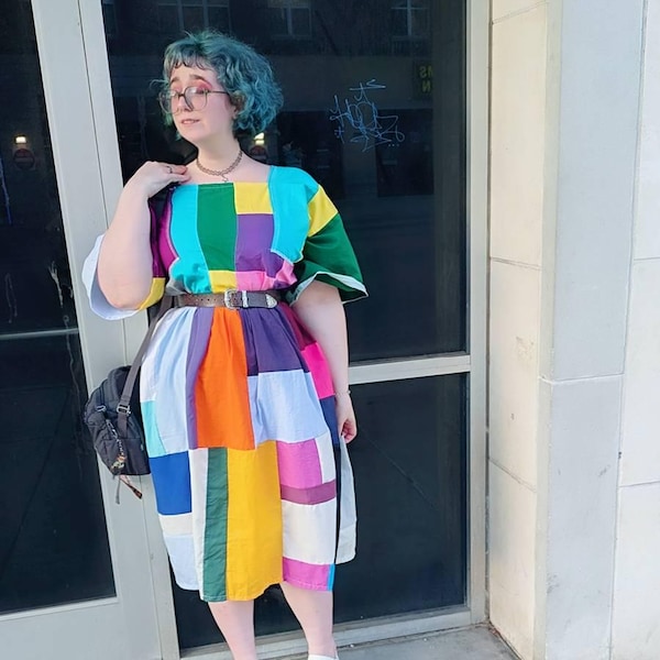 Arcade Dress | Handmade Quilted Bandana Dress Vibrant/eclectic SKU ...