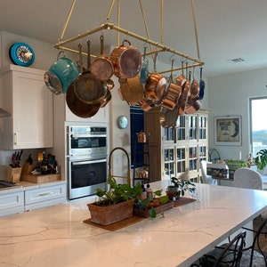 Copper Ceiling Pot and Pan Rack, Various Sizes Available-pan Storage ...
