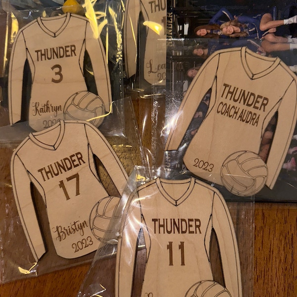 Volleyball Magnet With Name ~ Engraved Volleyball Player Gift ...