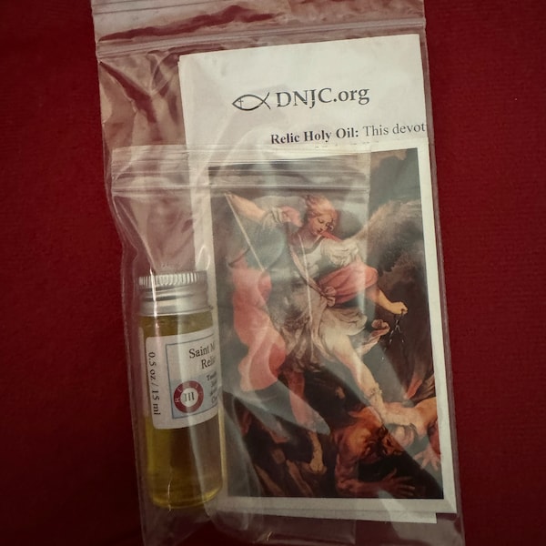 Spiritual Warfare Kit - Stone of Saint Michael the Archangel Relic Pack ...