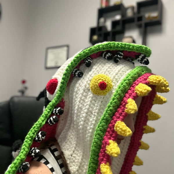 Worm Hat Hood, Crochet, Costume, Halloween, Handmade, Crochet, Toothy Terror - Etsy
