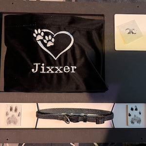 Personalized Embroidered Ashes Pouch, Pet Ashes Keepsake, Animal ...