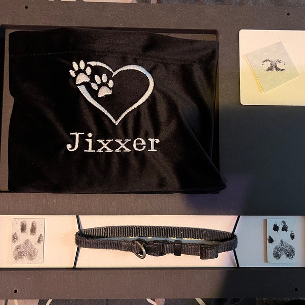 Personalized Embroidered Ashes Pouch, Pet Ashes Keepsake, Animal ...