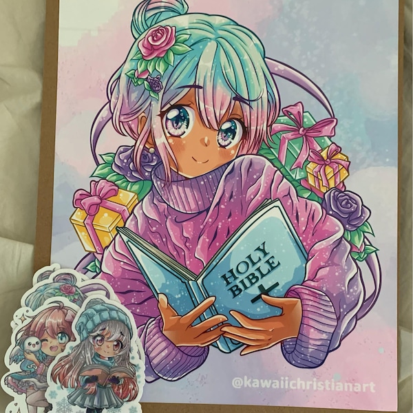 Lamentations 3:23 Christian Kawaii Sticker, Kawaii Stickers, Christian ...