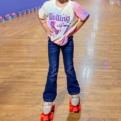 Roller Skate Birthday Shirt Roller Rink Party Rolling Into - Etsy