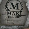 Personalized Monogram Name Rock Engraved Stone Personalized Garden Rock ...
