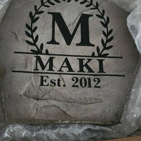 Personalized Monogram Name Rock - Engraved Stone - Personalized ...