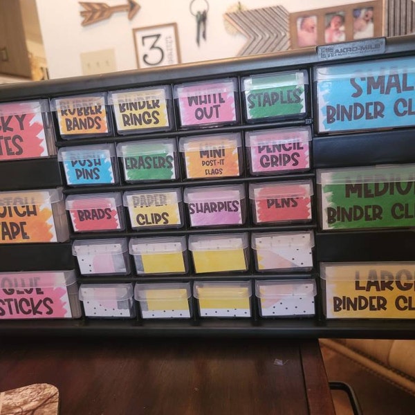 Watercolor Teacher Toolbox Labels: Colorful Classroom Decor (digital ...