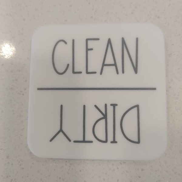 Dirty Clean Dishwasher Magnet, Clean Dirty Magnet, Dishwasher Magnet ...