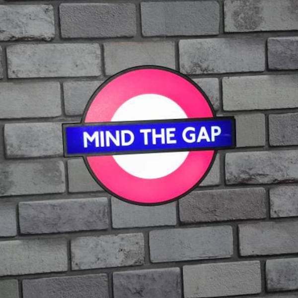 Mini Underground Lightbox 5 Inserts – London Tube LED Light, Wall Decor ...