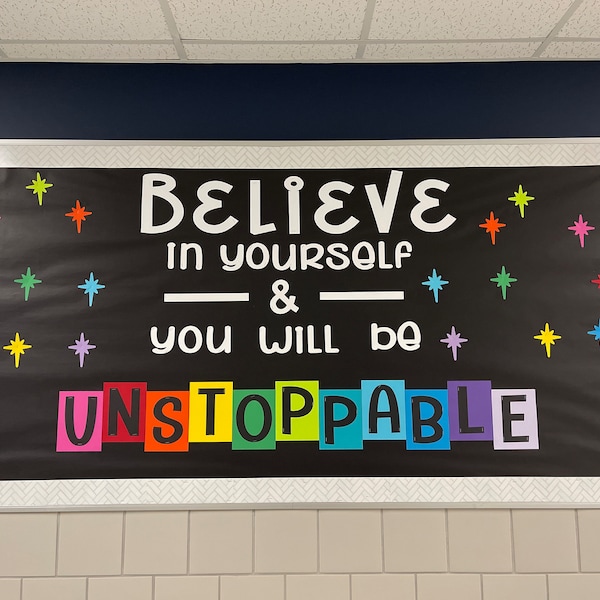 Believe in Yourself Bulletin Board Kit: Classroom Decor - Etsy
