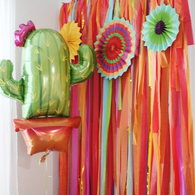 Fiesta Backdrop, Fiesta Decorations, Streamer Backdrop, Fringe Backdrop ...